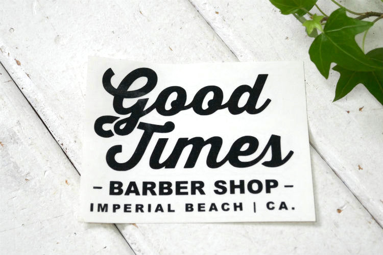 Good Times インペリアルビーチ カリフォルニア BARBER SHOP オリジナル・ステッカー USA – First Trip